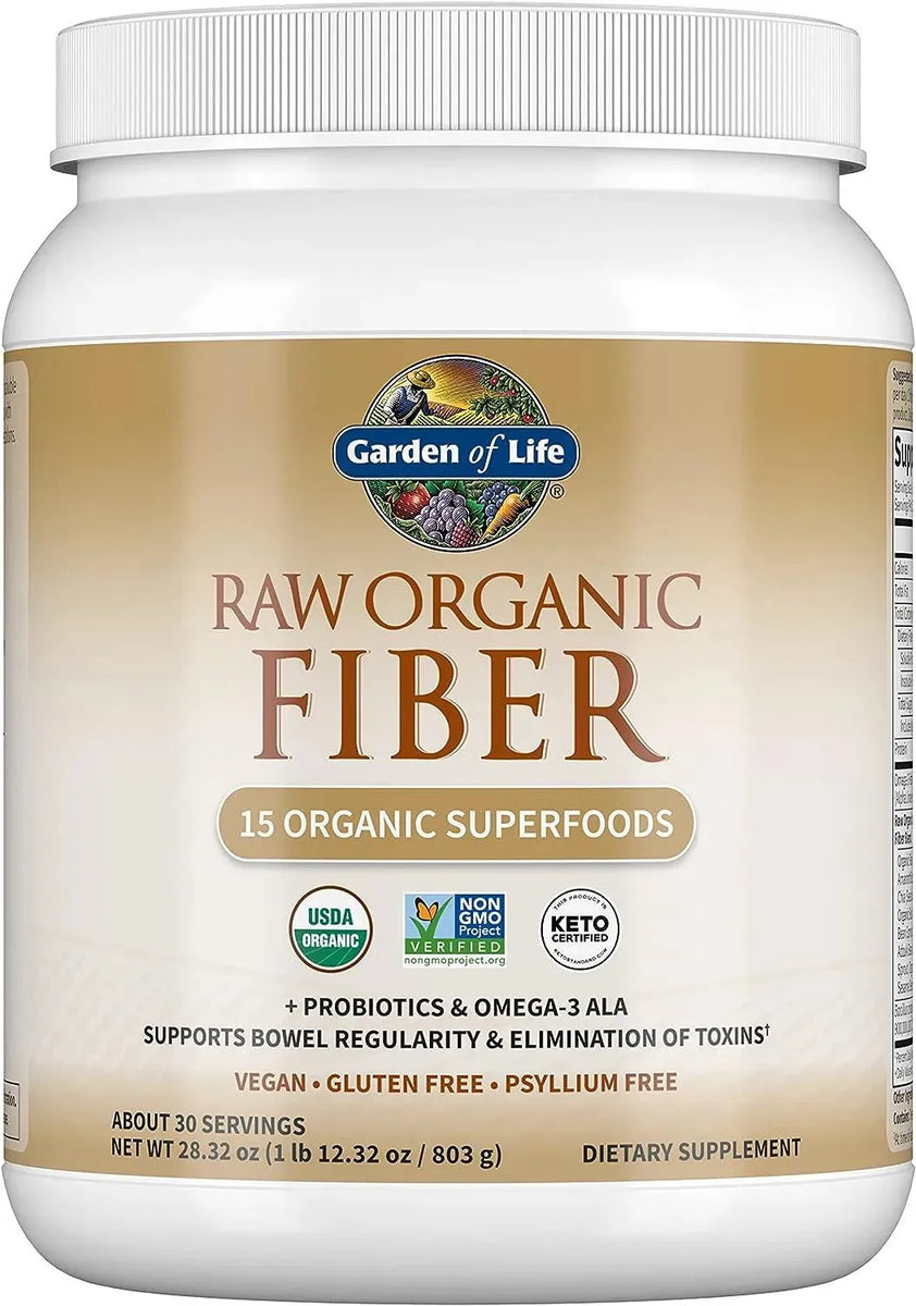 Garden of Life Fiber Supplement Raw Organic Fiber Powder 803Gr. – The ...