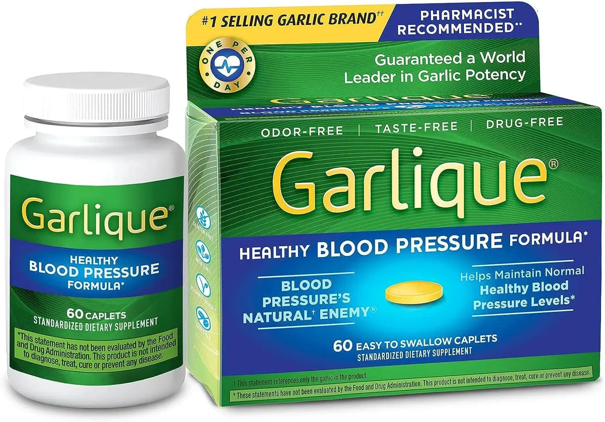 Garlique Garlic Extract Supplement Healthy Blood Pressure Formula 60 T ...