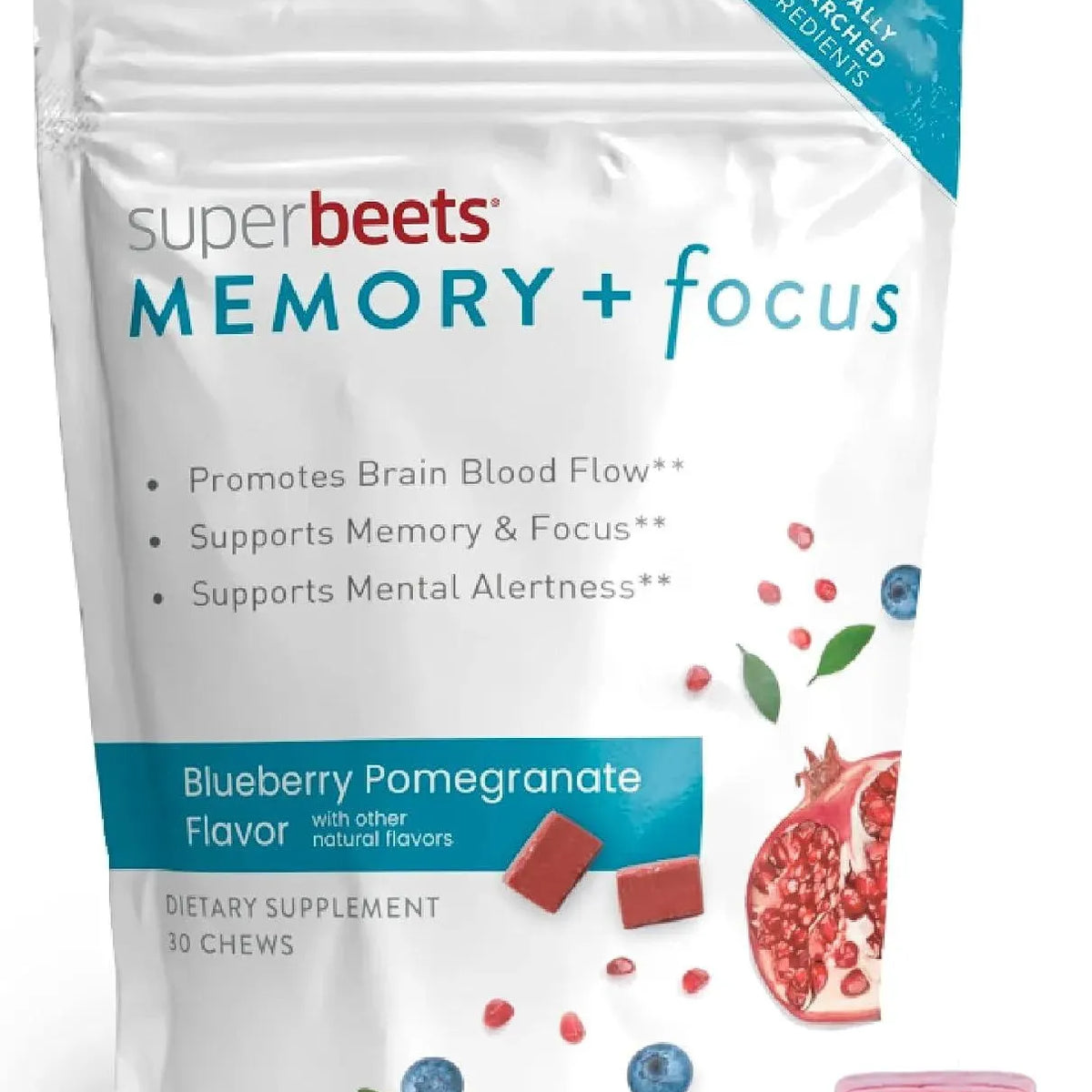 humanN SuperBeets Memory & Focus Brain Supplement Chews 30 Masticables ...