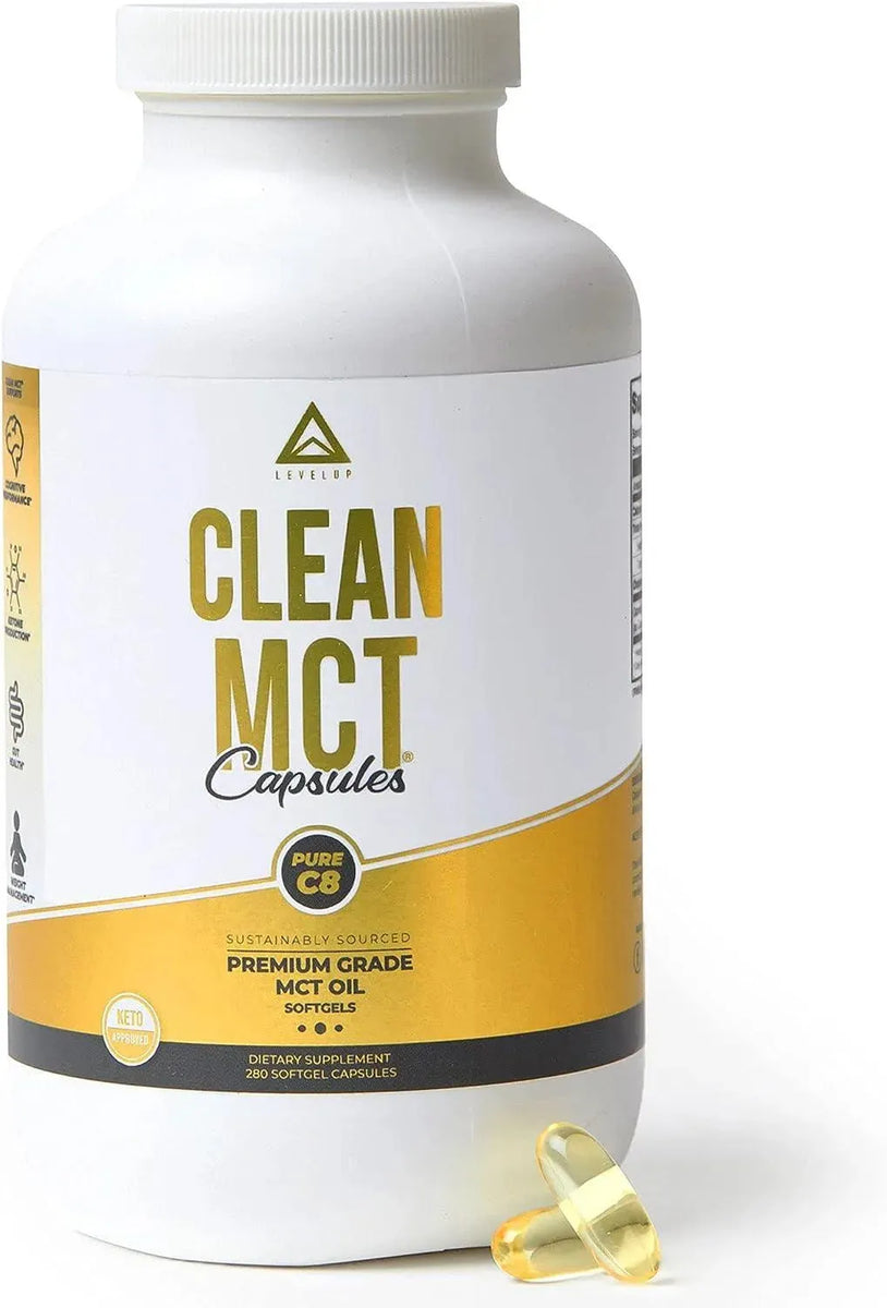 LevelUp Clean MCT Oil 280 Capsulas – The Red Vitamin MX