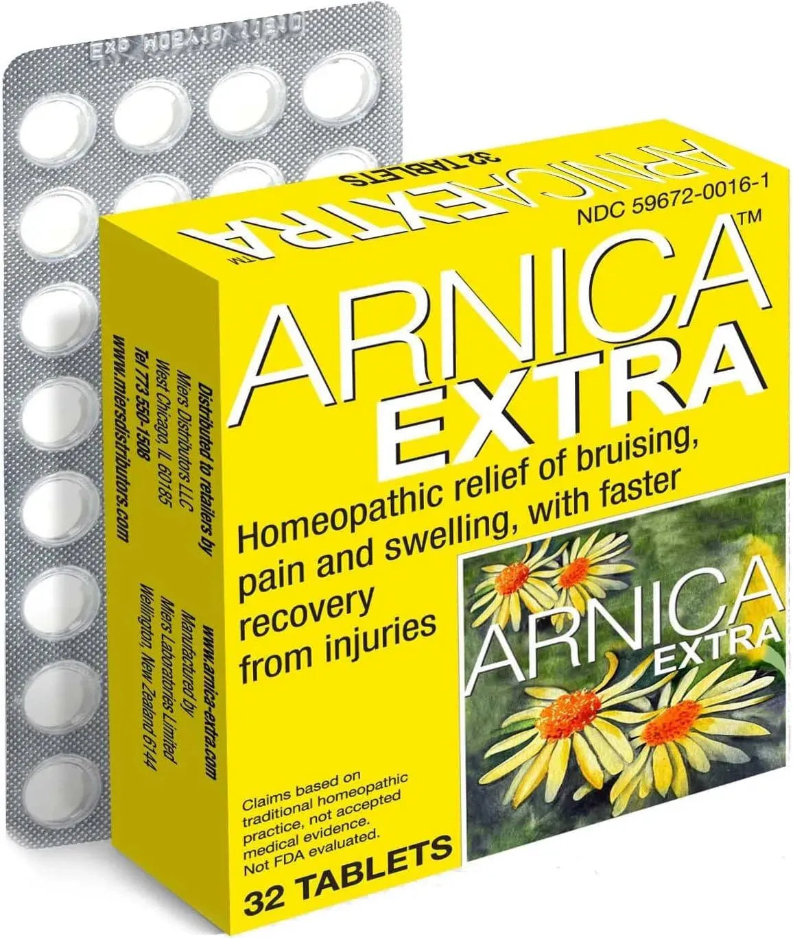 Miers Laboratories Arnica Extra Homeopathic Tablets 32 Tabletas – The ...