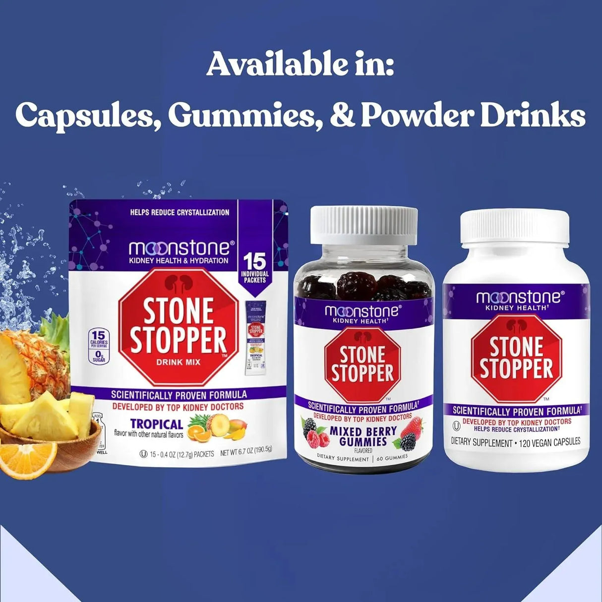 Moonstone Kidney Stone Stopper 120 Capsulas – The Red Vitamin MX