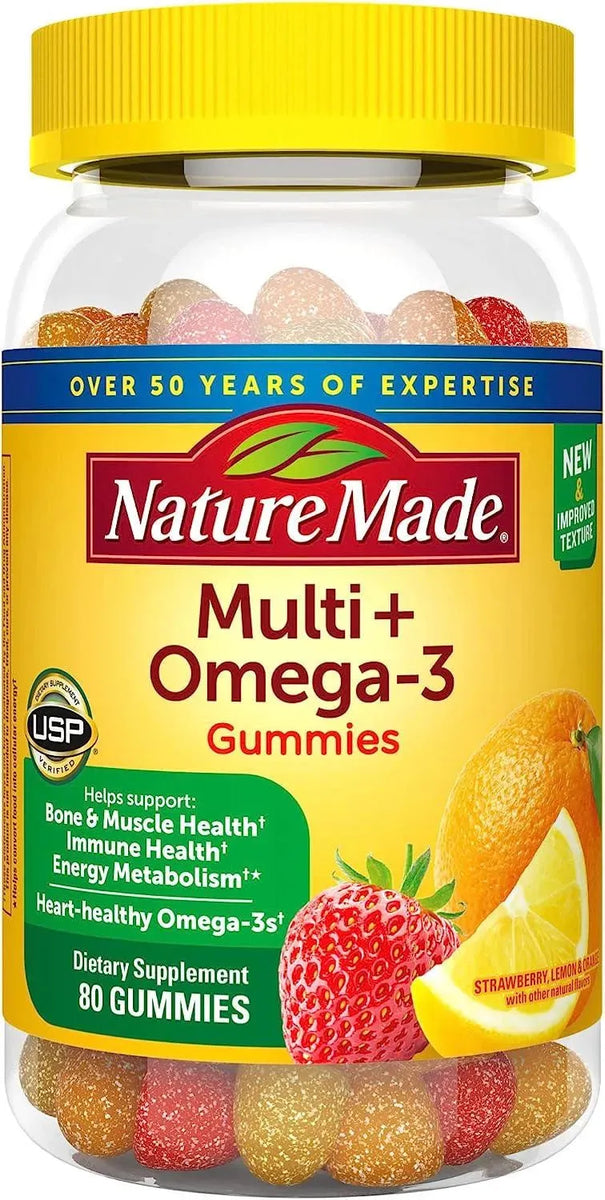 Nature Made Multivitamin + Omega-3 80 Gomitas – The Red Vitamin MX