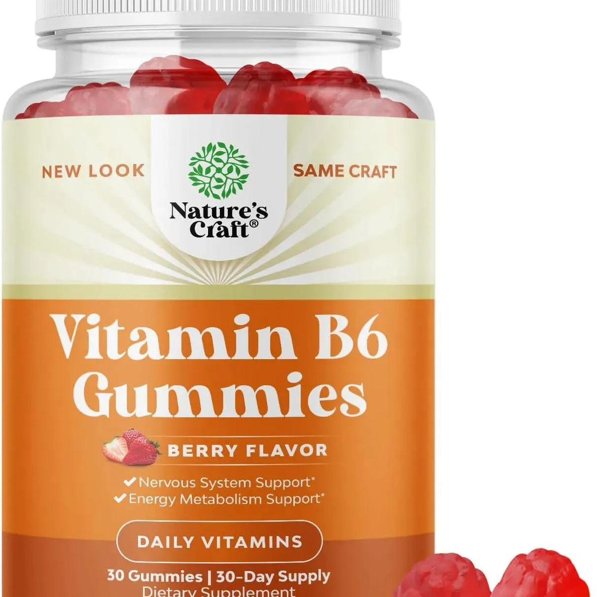 Natures Craft Potent Vitamin B6 Gummies 30 Gomitas – The Red Vitamin MX
