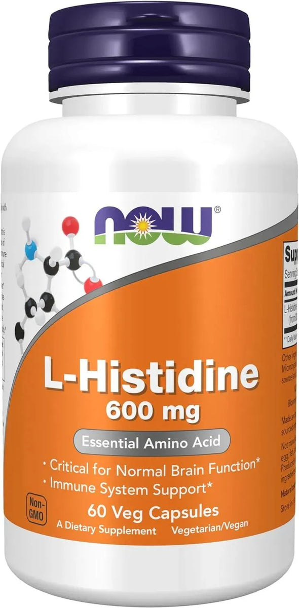 Now Supplements L-Histidine 600Mg. 60 Capsulas – The Red Vitamin MX