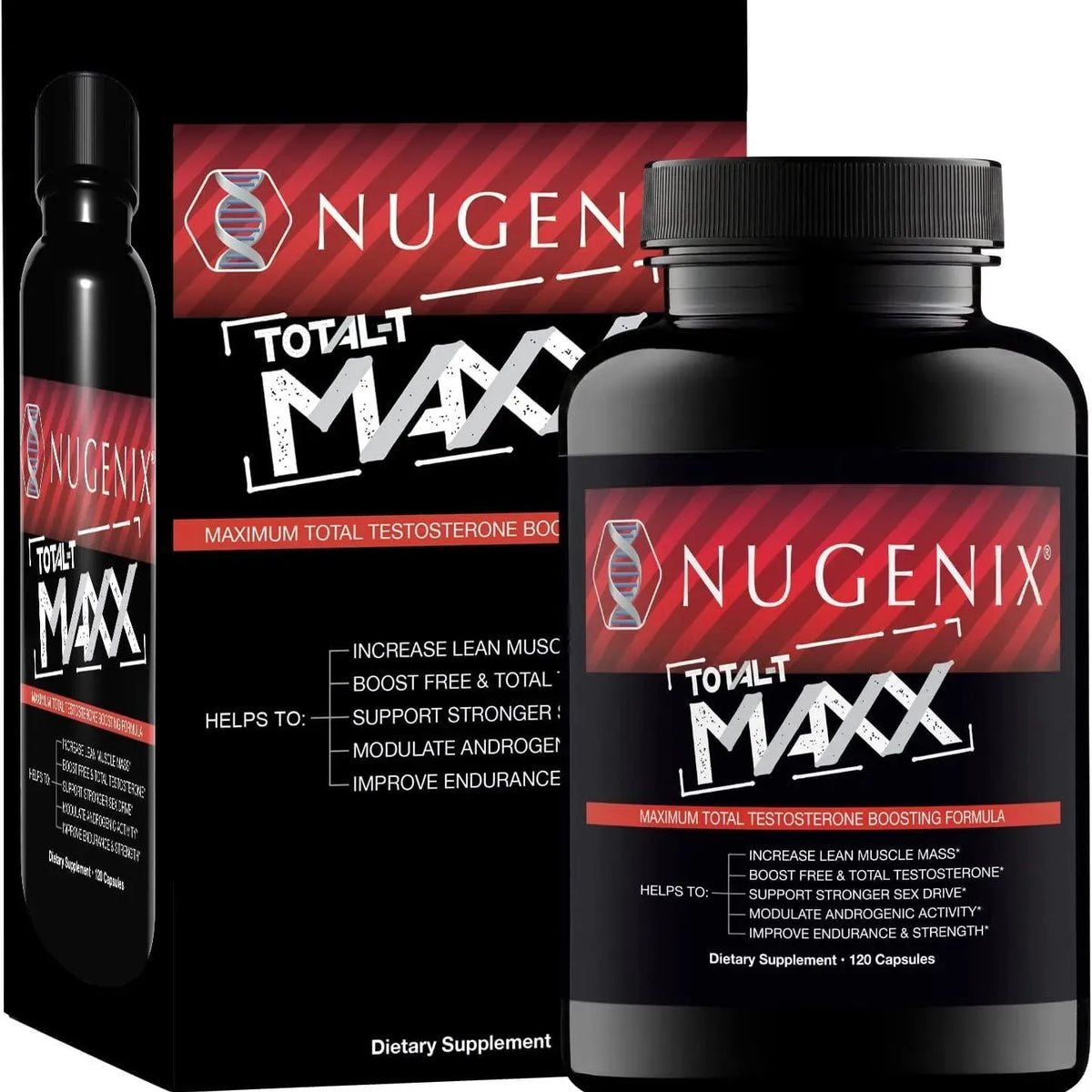 Nugenix Total-T Maxx Maximum Total Testosterone Boosting Formula for M ...