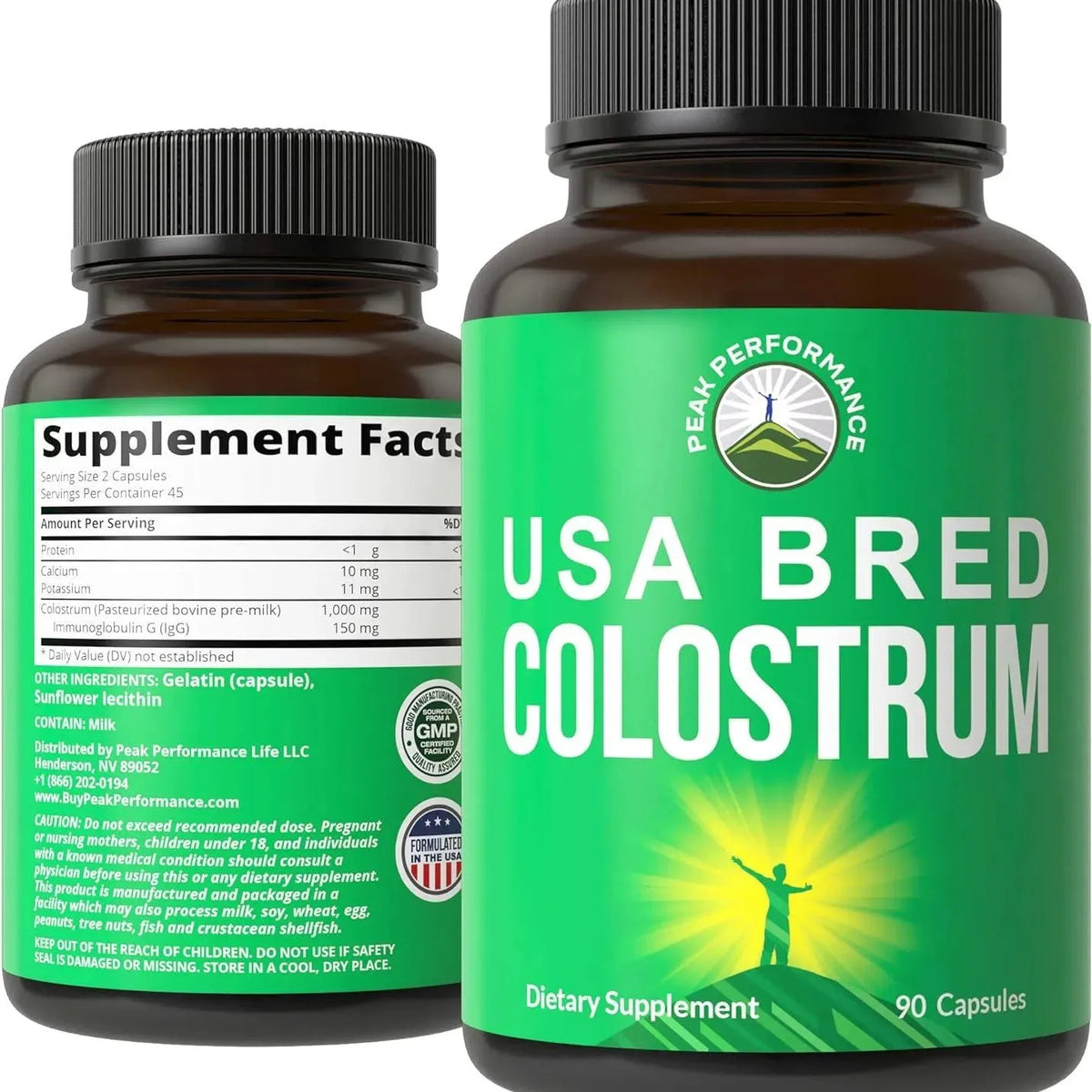 Peak Performance Colostrum 90 Capsulas – The Red Vitamin MX
