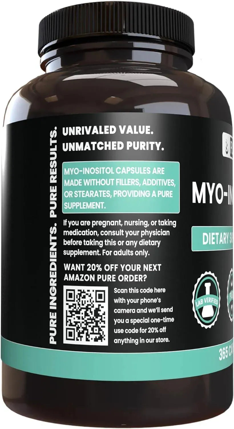 Pure Original Ingredients Myo-Inositol 365 Capsulas – The Red Vitamin MX