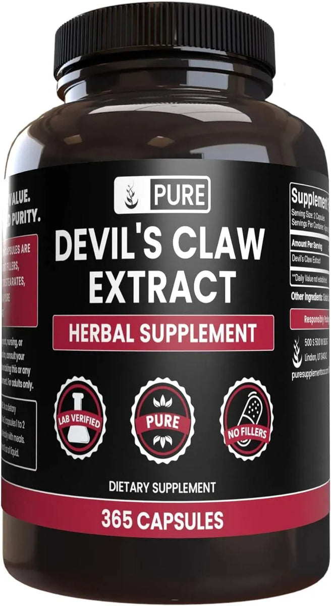 Pure Original Ingredients Devil's Claw 365 Capsulas – The Red Vitamin MX