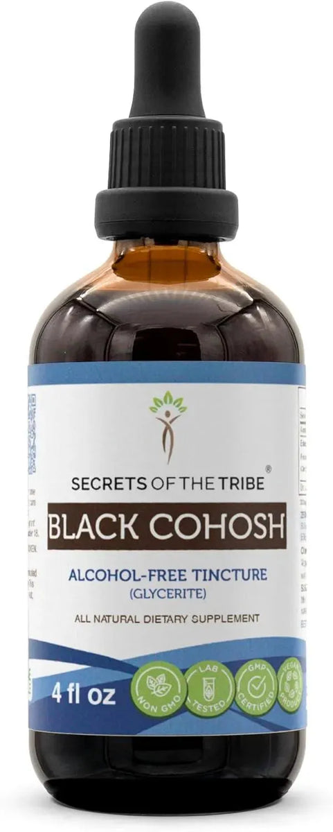 Secrets of the Tribe Black Cohosh Tincture Alcohol-Free Liquid Extract ...