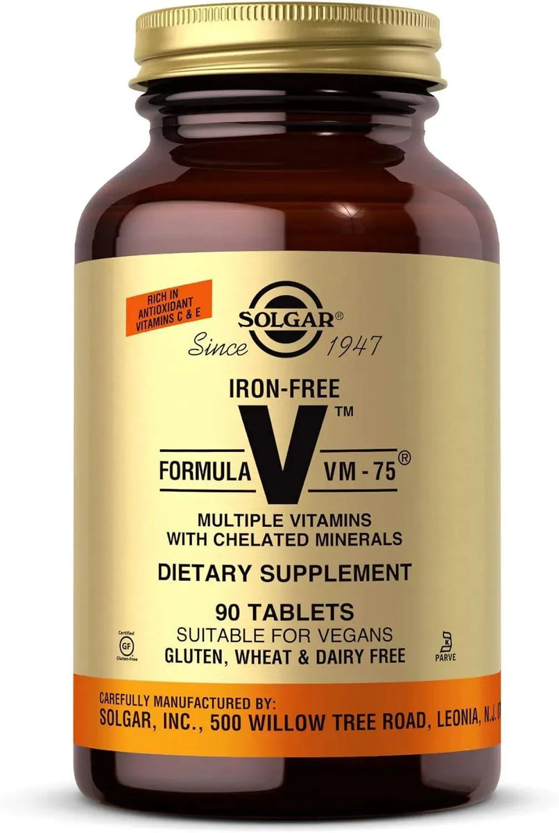 Solgar Iron-Free Formula VM-75 Multivitamin 90 Tabletas – The Red ...