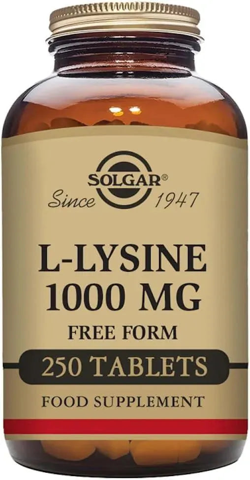 Solgar L-Lysine 1000Mg. 250 Tabletas – The Red Vitamin MX