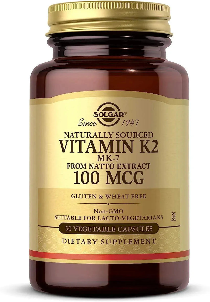 Solgar Vitamin K2 MK7 100mcg 50 Capsulas – The Red Vitamin MX