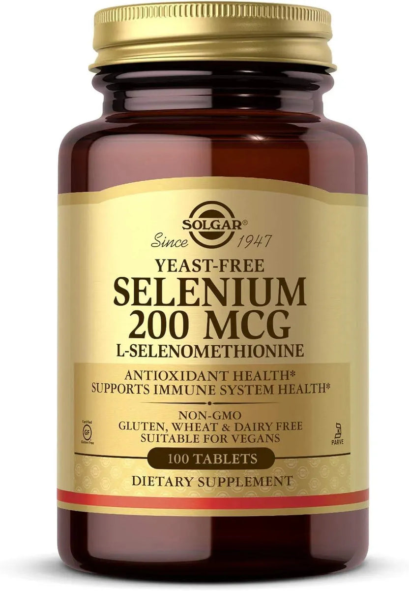 Solgar Yeast-Free Selenium 200mcg 100 Tabletas – The Red Vitamin MX