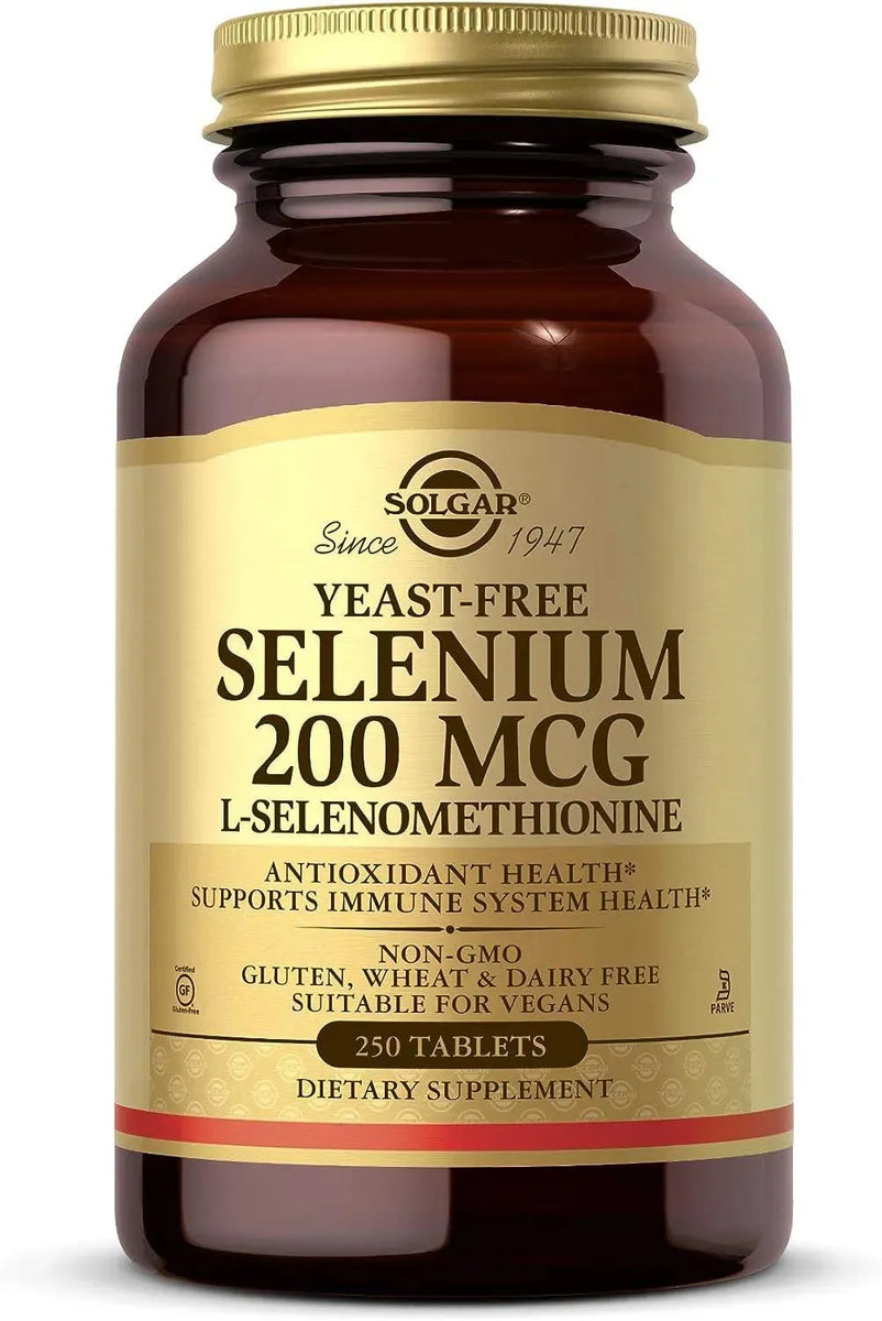 Solgar Yeast-Free Selenium 200mcg 250 Tabletas – The Red Vitamin MX