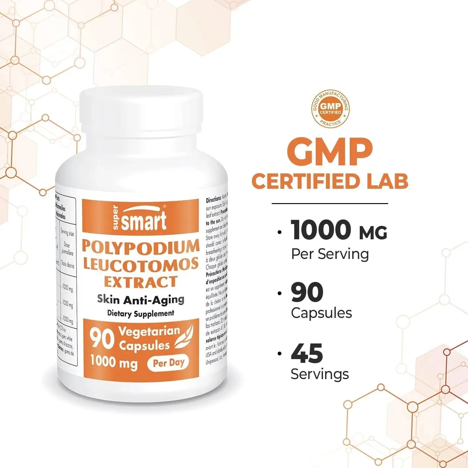 Supersmart Polypodium Leucotomos Extract 1000Mg. 90 Capsulas – The Red ...