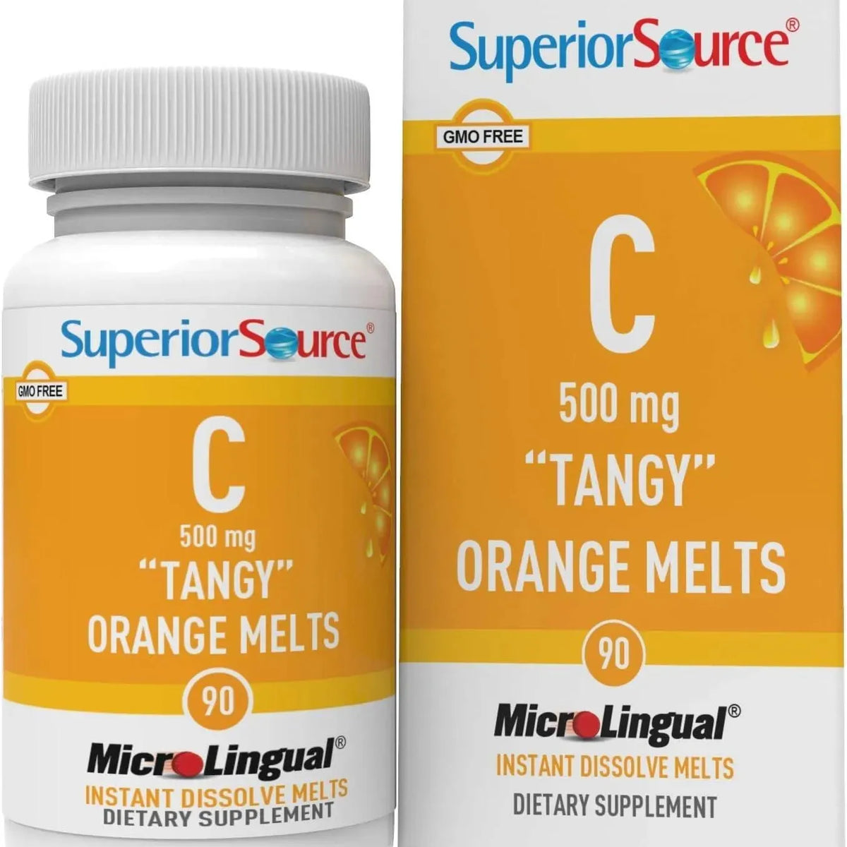 Superior Source Vitamin C 500Mg. MicroLingual Tablets Tangy Orange Mel ...