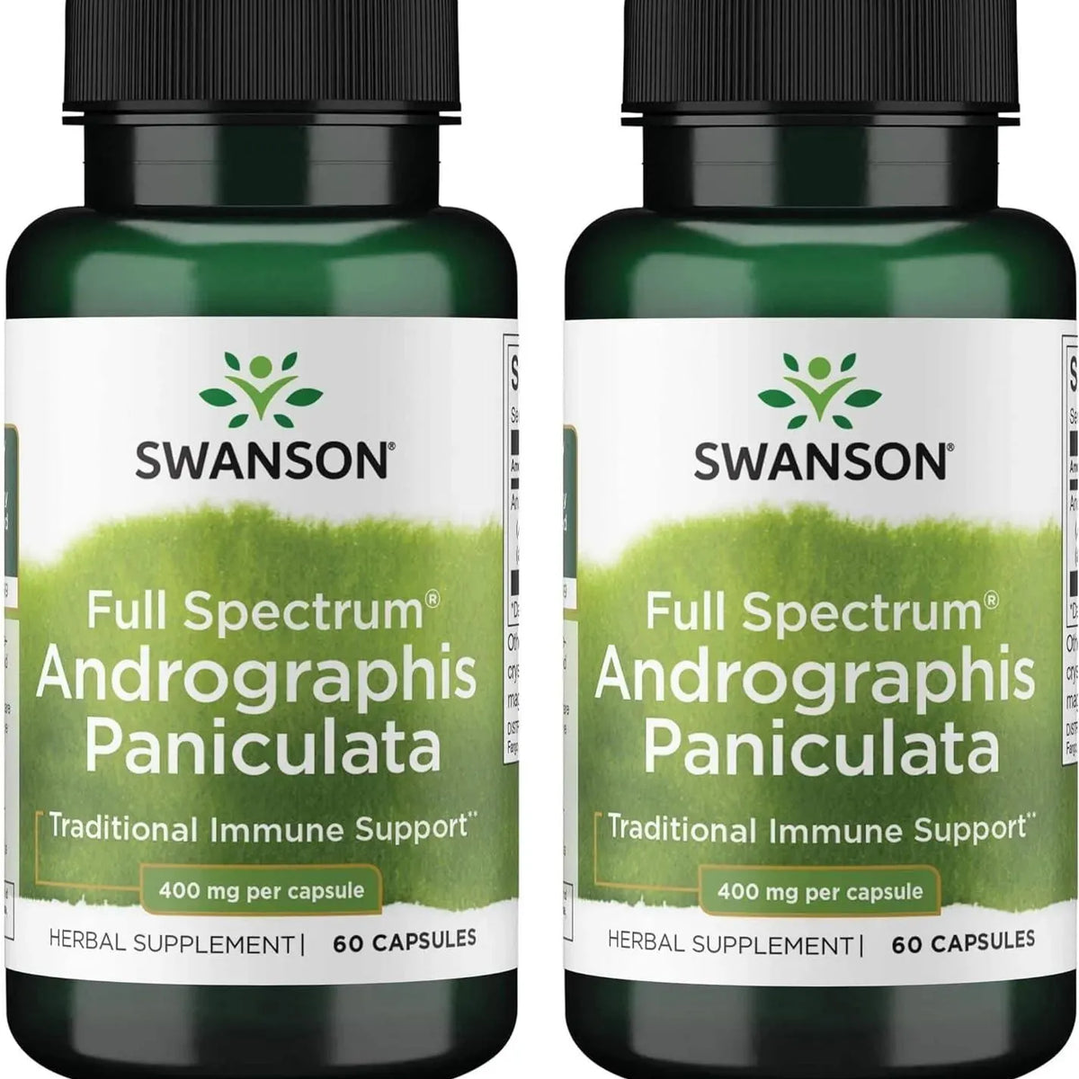 Swanson Full Spectrum Andrographis Paniculata 400Mg. 60 Capsulas 2 Pac ...