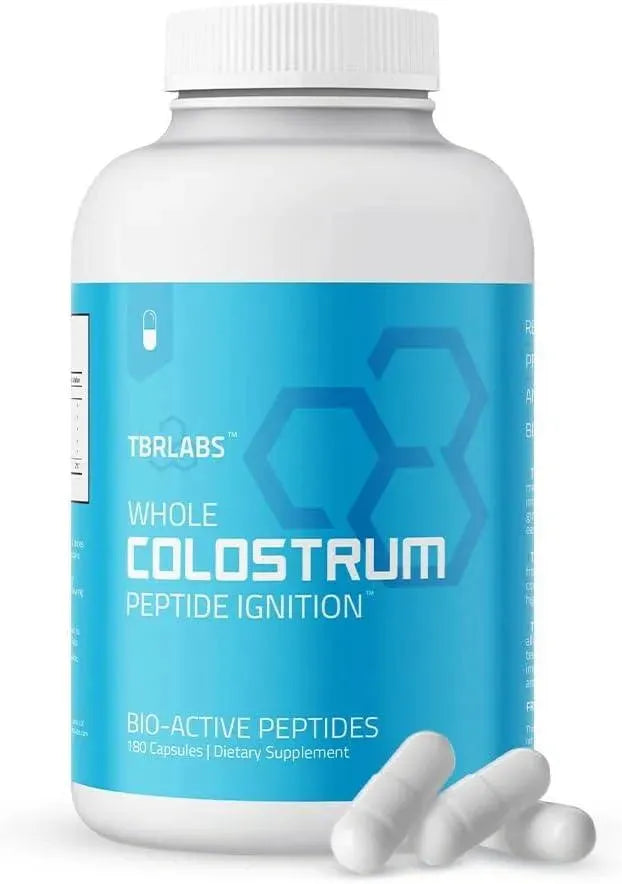 TBR Labs Pure Bovine Colostrum 180 Capsulas – The Red Vitamin MX