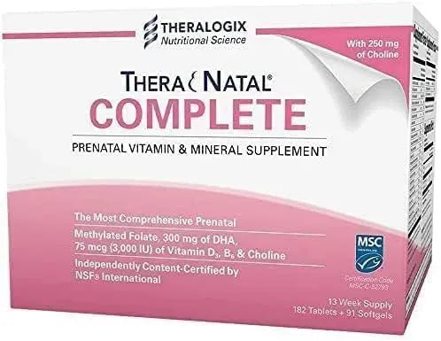 Theralogix TheraNatal Complete Prenatal Vitamin 182 Tabletas y 91 Caps ...