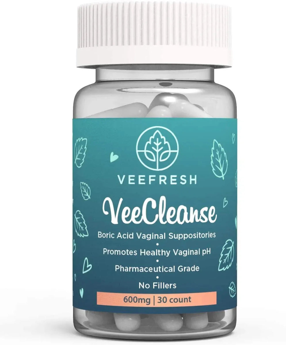 VeeFresh VeeCleanse Boric Acid Vaginal Suppositories 30 Supositorios ...