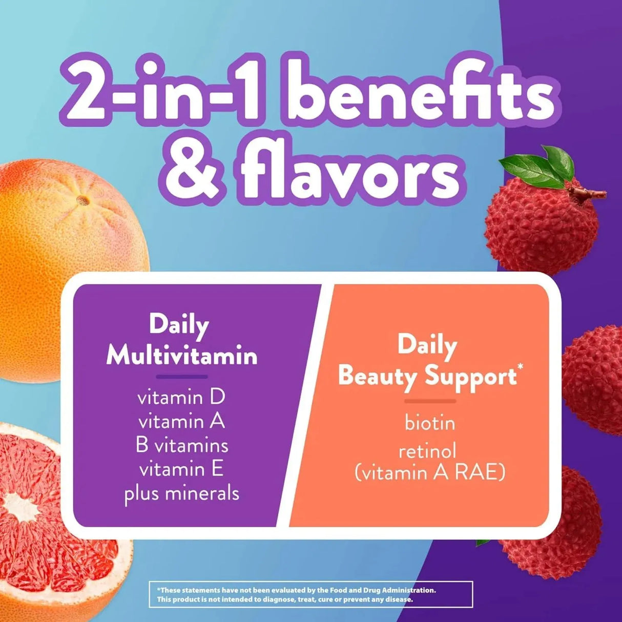 Vitafusion Multivitamin Plus Beauty with Hair, Skin & Nails Support 90 ...