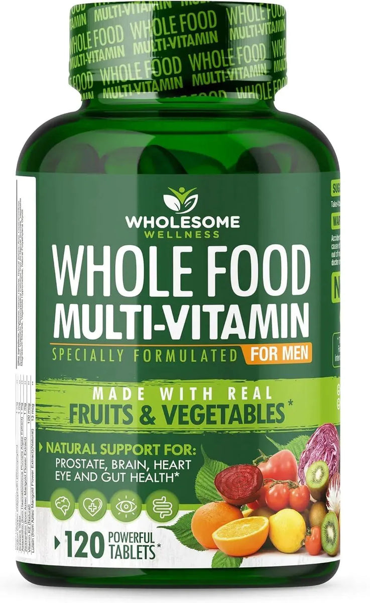 Wholesome Wellness Whole Food Multivitamin for Men 120 Tabletas – The ...