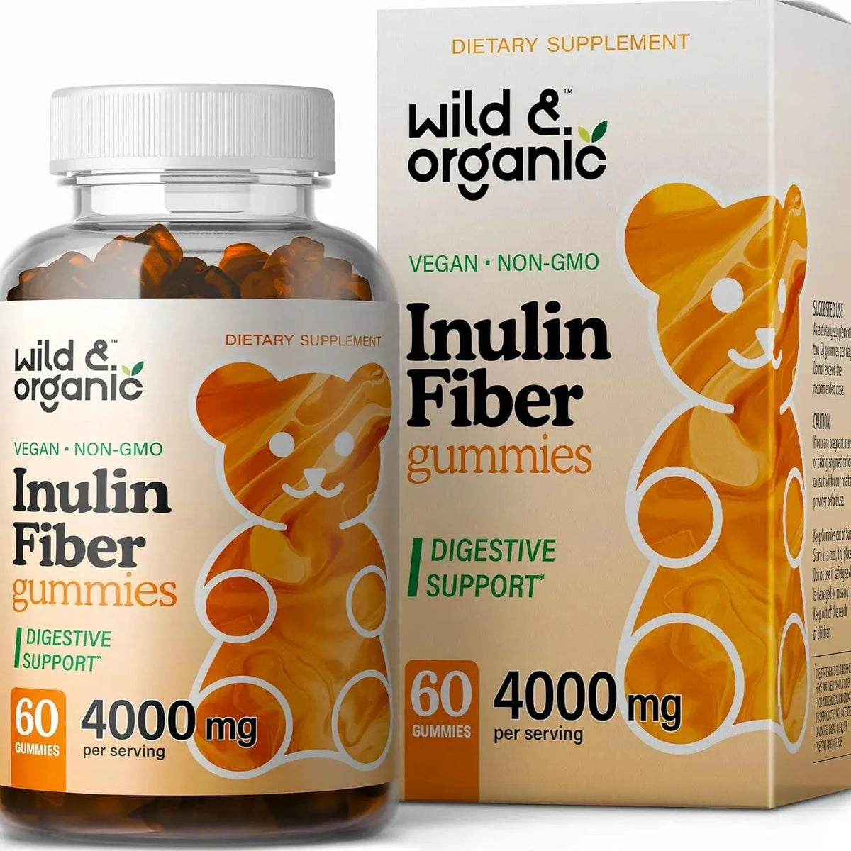 Wild & Organic Inulin Fiber Gummies 60 Gomitas – The Red Vitamin MX