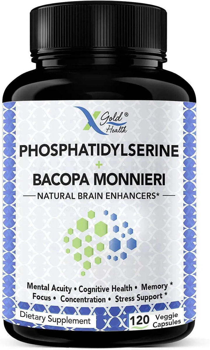 X Gold Health PhosphatidylSerine & Bacopa Monnieri 400Mg. 120 Capsulas ...
