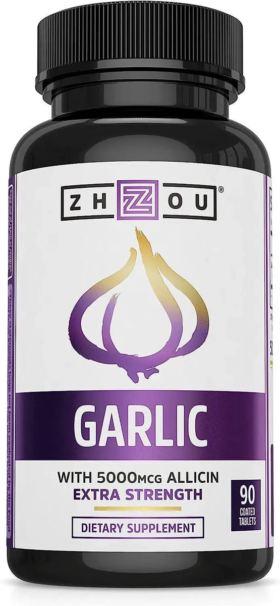 Zhou Nutrition Garlic Supplement 90 Tabletas – The Red Vitamin MX