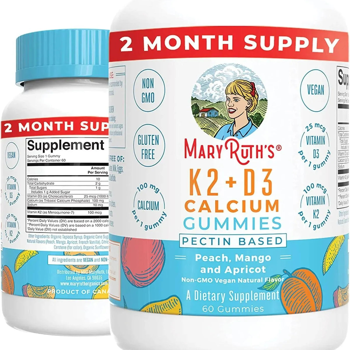 Mary Ruth Organics K2+D3 Calcium 60 Gomitas – The Red Vitamin MX